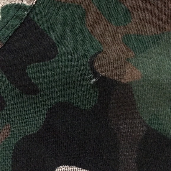 Wet Seal | Tops | Wet Seal Camo Lace Back Button Up | Poshmark